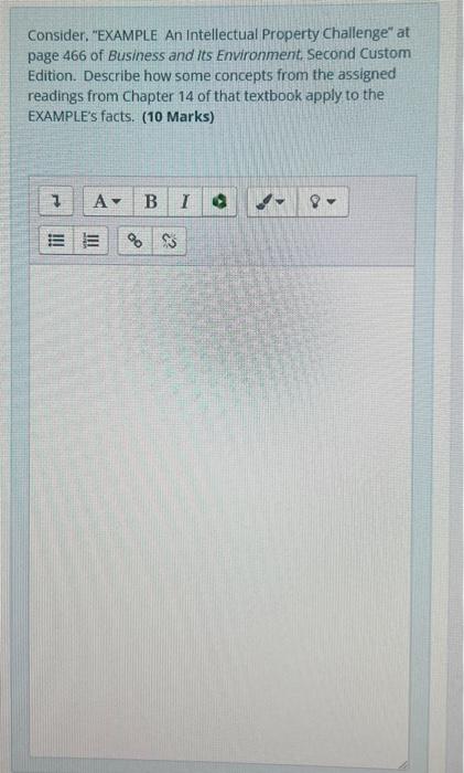 Solved Consider, "EXAMPLE An Intellectual Property | Chegg.com