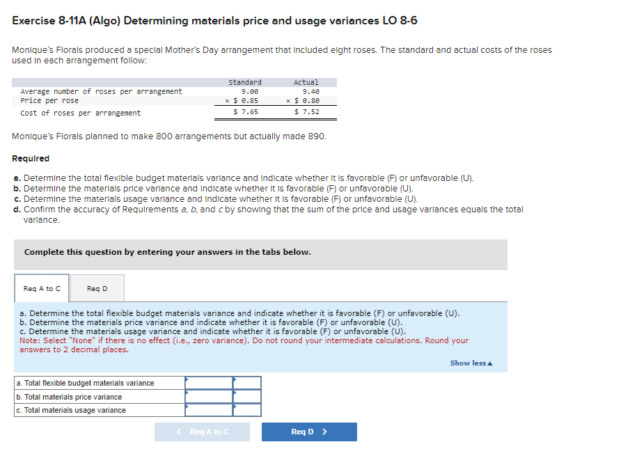 Solved Exercise 8-11A (Algo) ﻿Determining materials price | Chegg.com