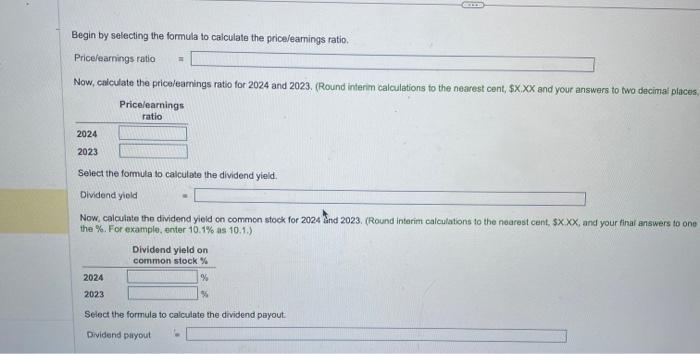 Solved Begin by selecting the formula to calculate the | Chegg.com