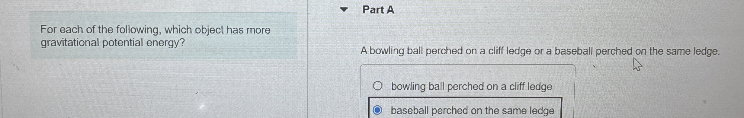 Solved For each of the following, which object has more | Chegg.com