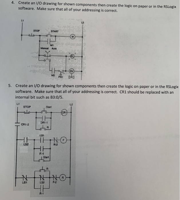 Solved 4. Create an I/O drawing for shown components then | Chegg.com