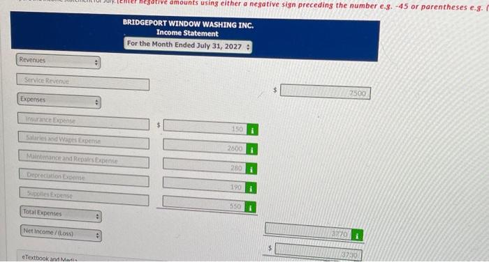 Solved using the previsouly completed answer solve the a | Chegg.com