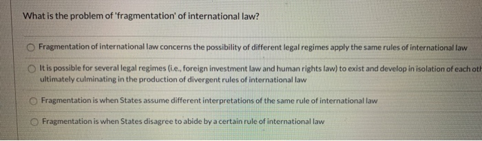 Solved What is the problem of 'fragmentation of | Chegg.com