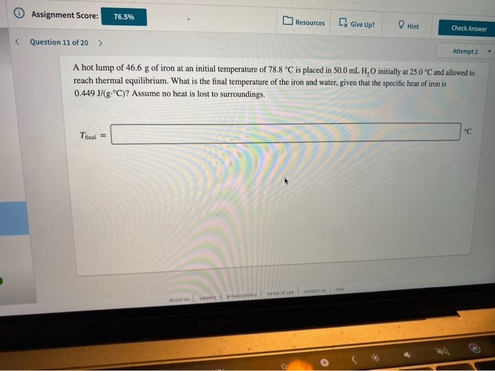Solved Assignment Score: 76.5% Resources [ Give Up? Hint | Chegg.com
