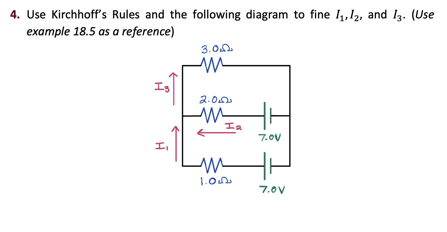 Use Kirchhoff's Rules and the following diagram to | Chegg.com