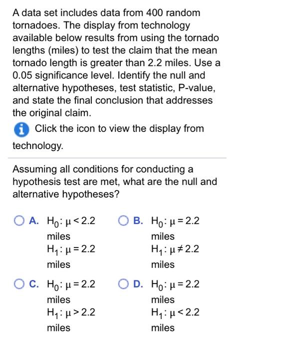 Solved A data set includes data from 400 random tornadoes. | Chegg.com