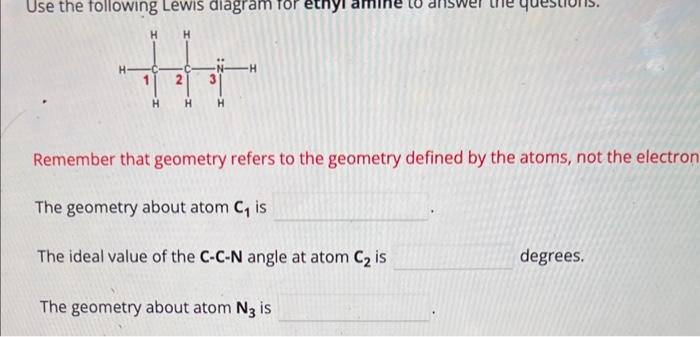 Solved Use the following Lewis diagram for ethyl methyl | Chegg.com