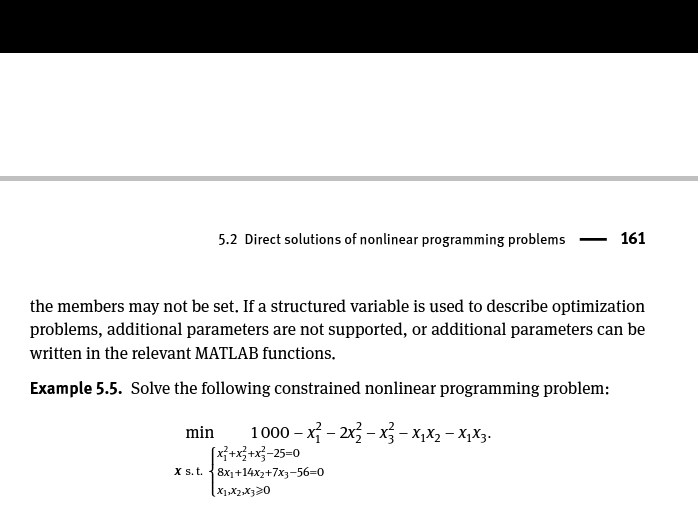 Solved 5.2 Direct solutions of nonlinear programming | Chegg.com