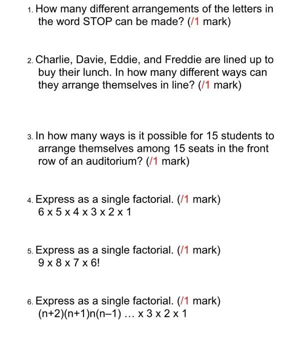 Solved 1. How many different arrangements of the letters in | Chegg.com