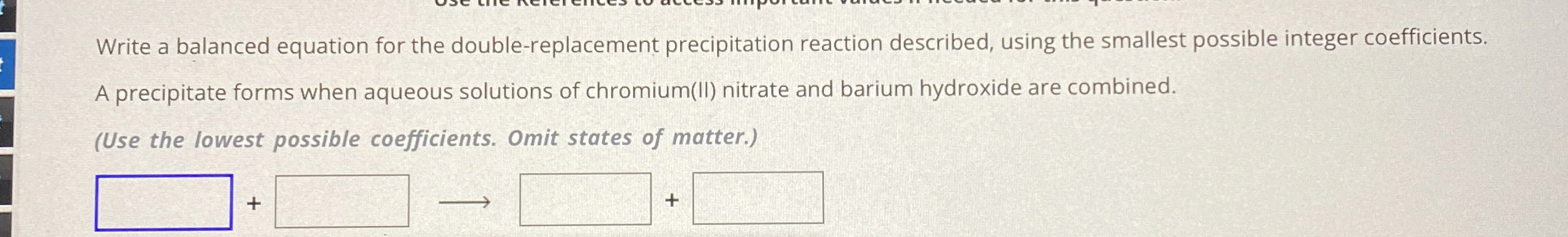 Solved Write a balanced equation for the double-replacement | Chegg.com
