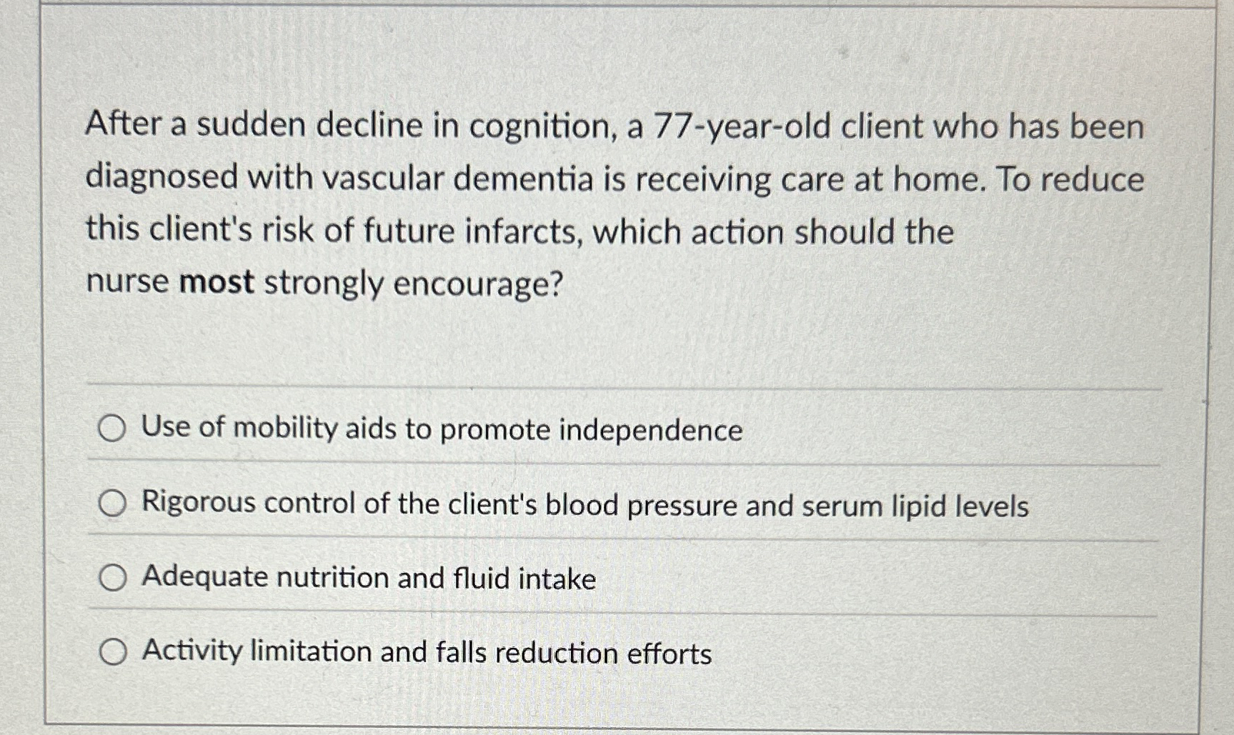 Solved How to solve After a sudden decline in cognition, a | Chegg.com