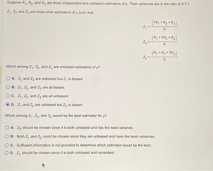 Solved Suppose K1,K2, and K3 are three independent and | Chegg.com
