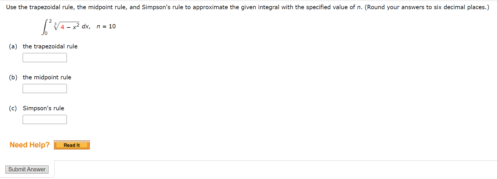 Solved Use the trapezoidal rule, the midpoint rule, and | Chegg.com