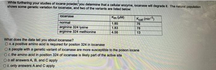 Solved While furthering your studies of iocane powder you | Chegg.com