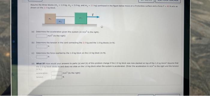 Solved wiown an the 25 kg block (a) Determine the | Chegg.com