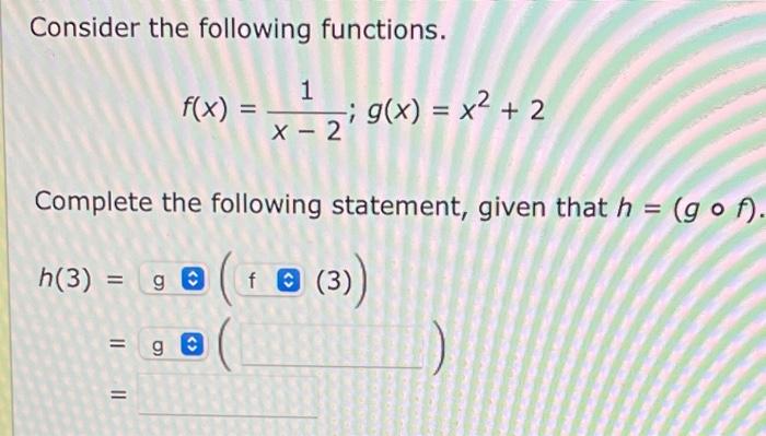 Solved Consider the following functions. F(x) = -2; g(x) = | Chegg.com