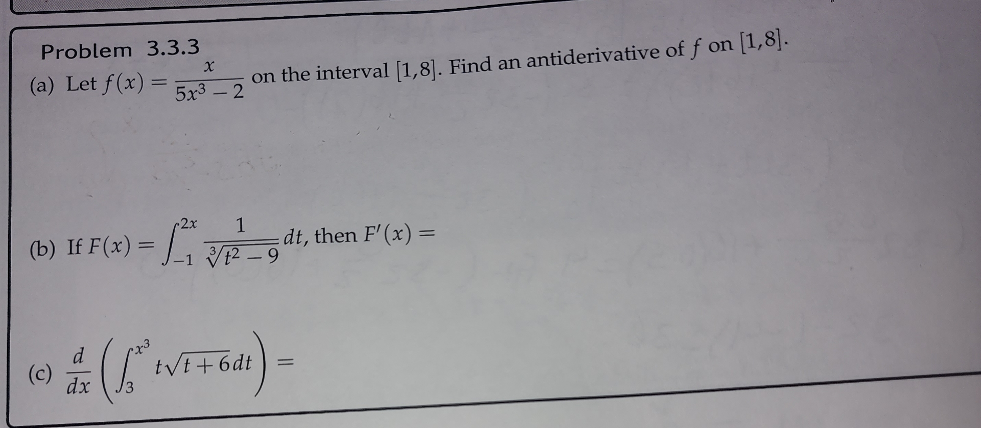 Solved Problem 3.3.3(a) ﻿Let f(x)=x5x3-2 ﻿on the interval | Chegg.com