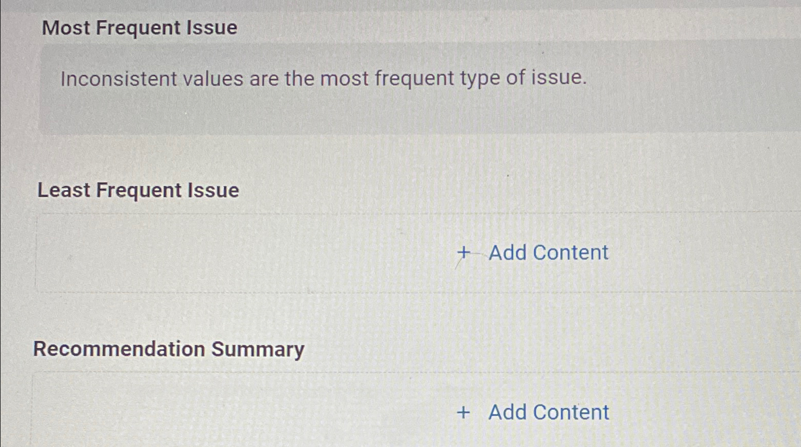 Solved Most Frequent IssueInconsistent values are the most | Chegg.com