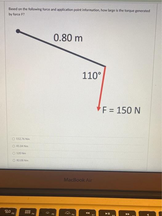 Solved Based on the following force and application point | Chegg.com
