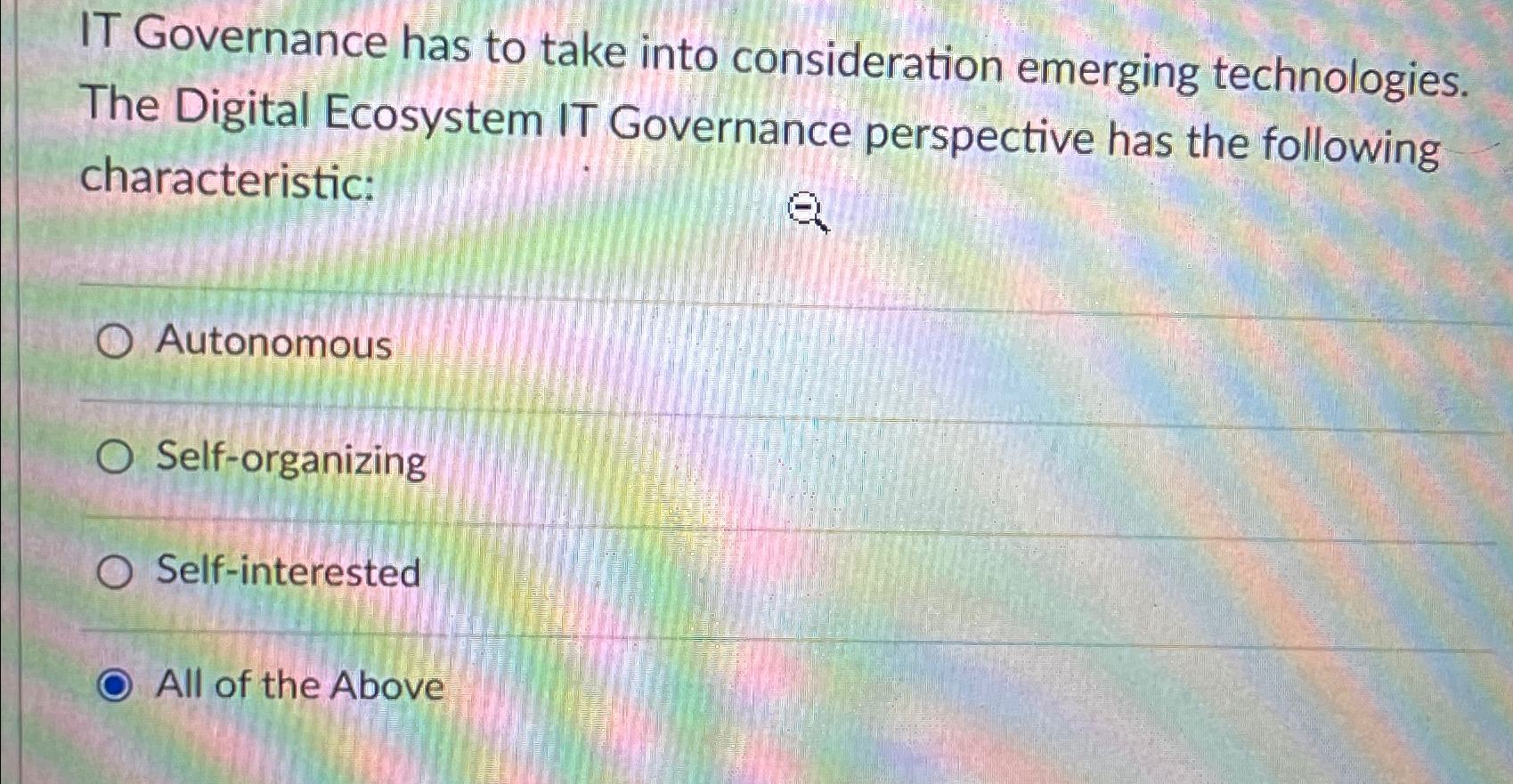 Solved IT Governance has to take into consideration emerging | Chegg.com