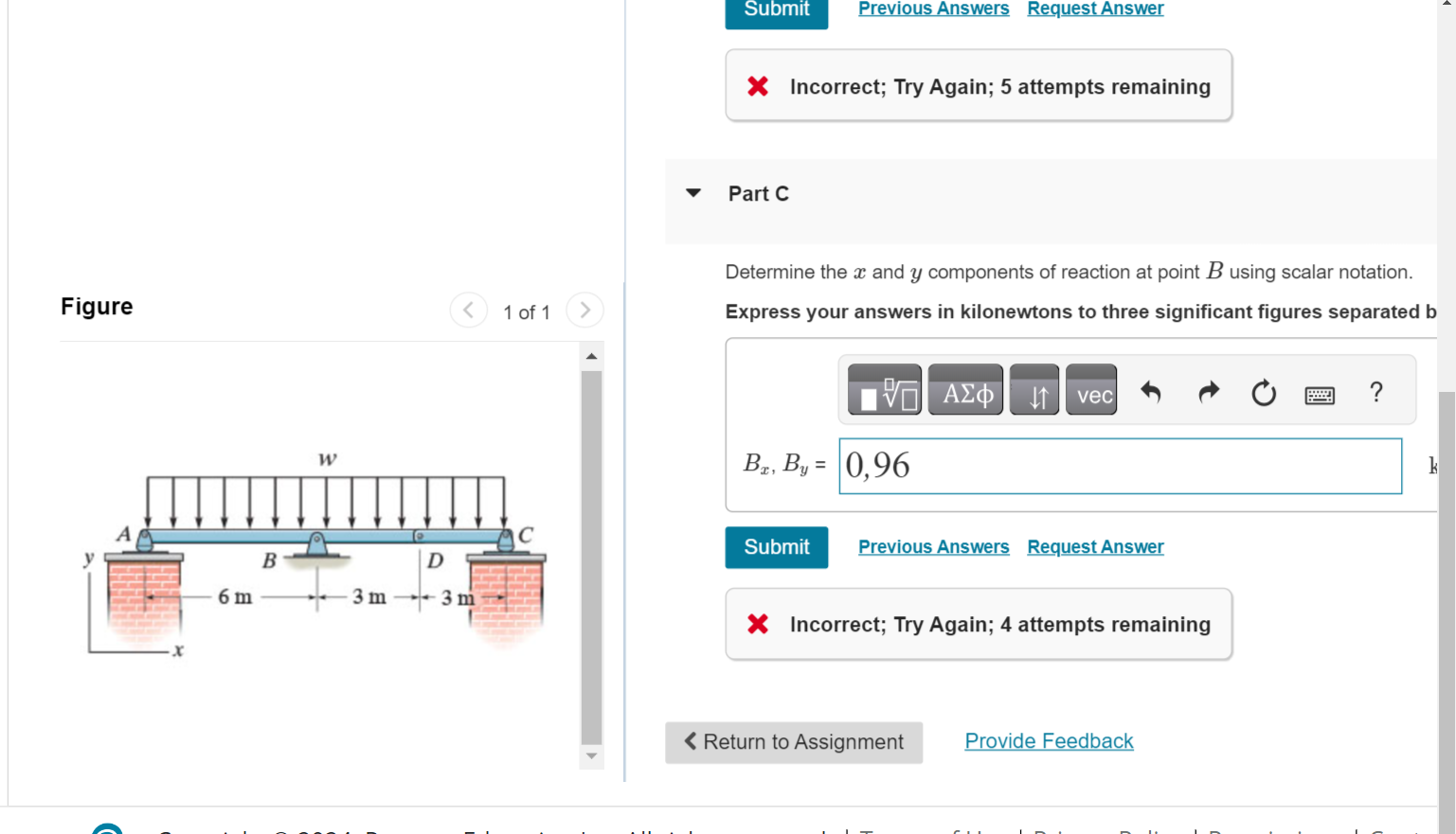Solved Incorrect; Try Again; 5 ﻿attempts remainingPart | Chegg.com