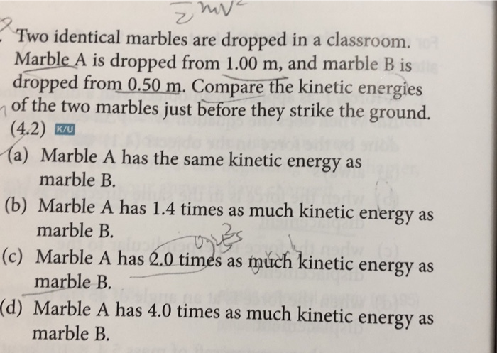 Solved znova Two identical marbles are dropped in a | Chegg.com