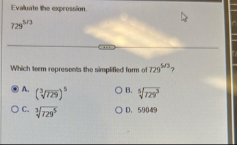 Solved Evaluate the expression.72953Which term represents | Chegg.com