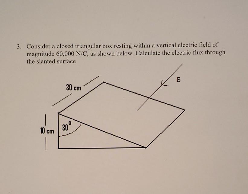 Solved Consider a closed triangular box resting within a | Chegg.com