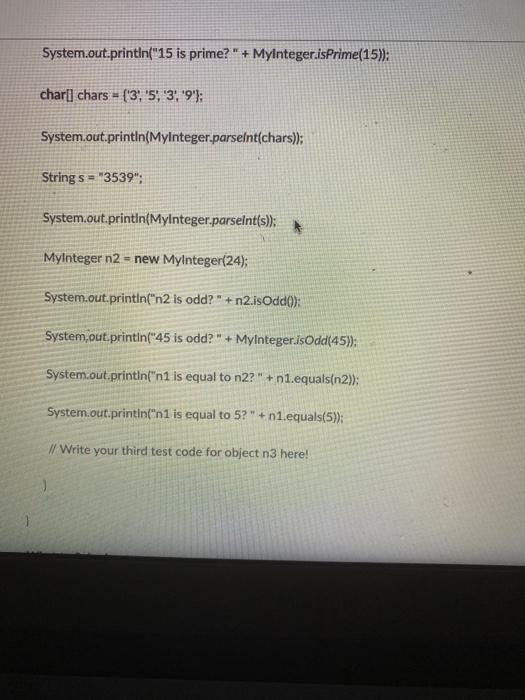 Solved Available Test your program using the class and the | Chegg.com