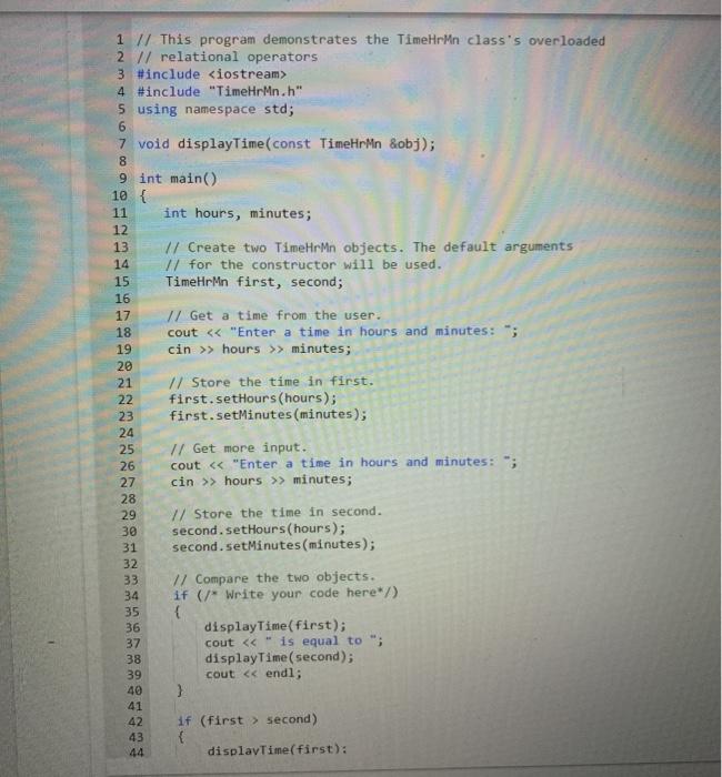 Solved write the code where it says "write your code" in | Chegg.com