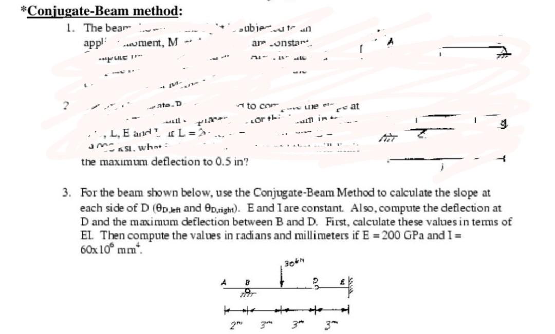 Solved *Conjugate-Beam method: 1. The bear subject ar | Chegg.com