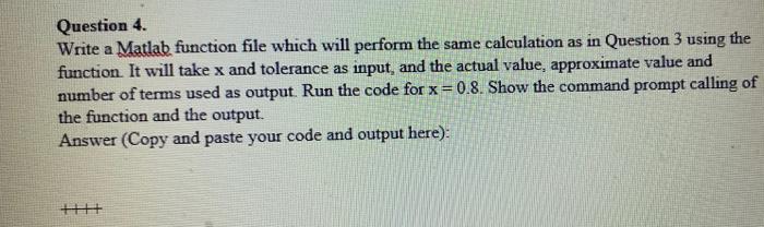 Solved a Question 3. Write a Matlab script file using | Chegg.com