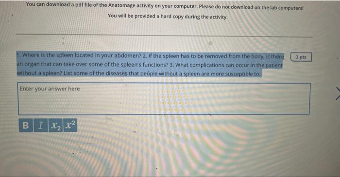 Solved You can download a pdf file of the Anatomage activity | Chegg.com