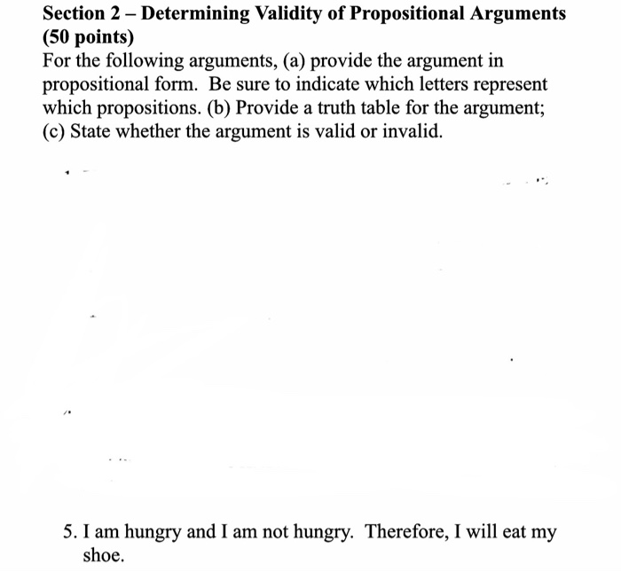Solved Section 2 – Determining Validity of Propositional | Chegg.com
