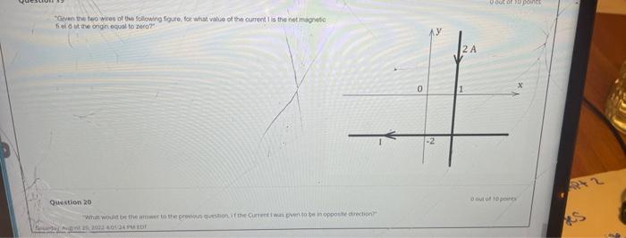 Solved question 19 Given the two wires of the following | Chegg.com