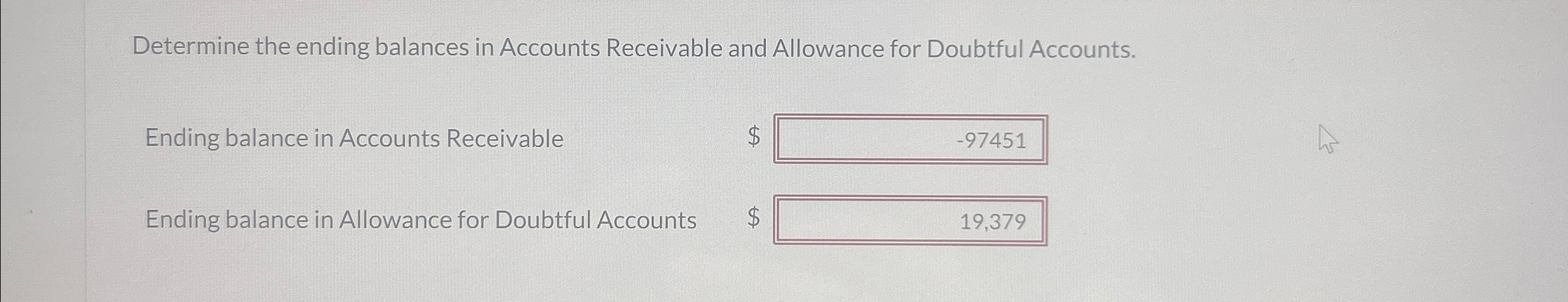 Solved Determine the ending balances in Accounts Receivable | Chegg.com