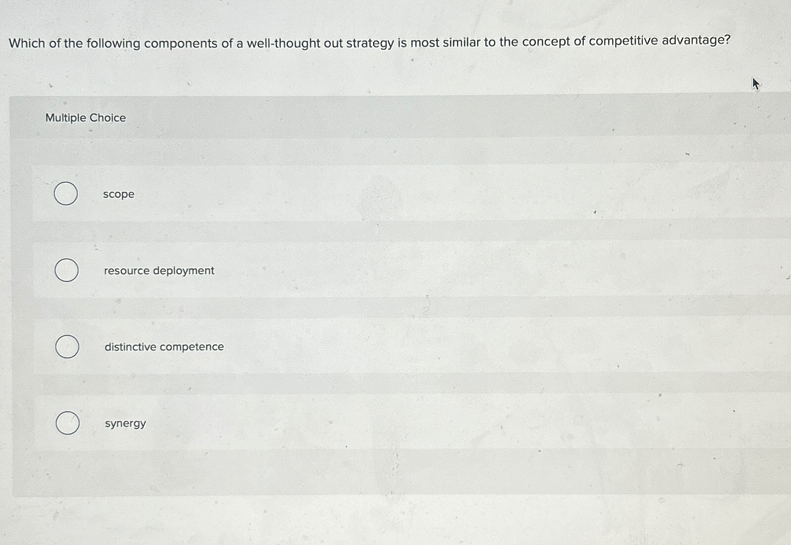 Solved Which of the following components of a well-thought | Chegg.com