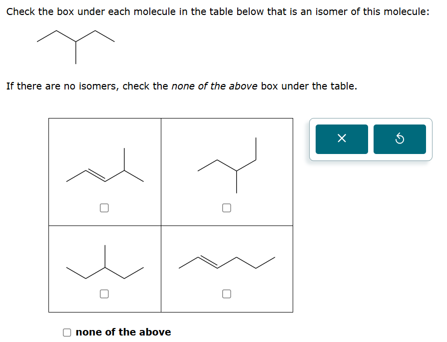 Solved Check the box under each molecule in the table below | Chegg.com