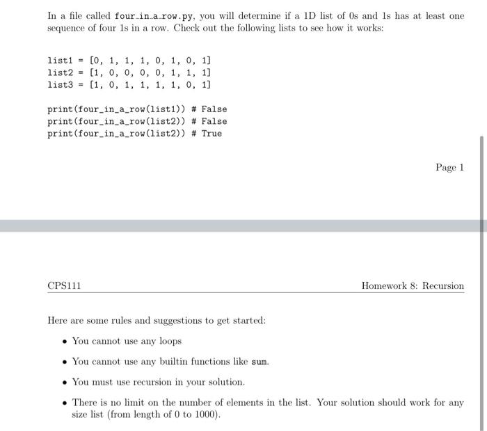 Solved In a file called four_in a row.py, you will determine | Chegg.com