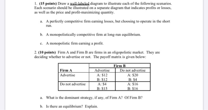 Solved 1. (15 points) Draw a well-labeled diagram to | Chegg.com