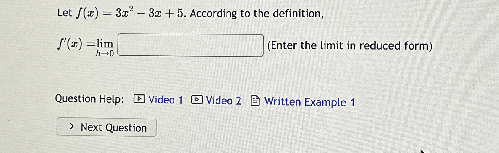 Solved Let f(x)=3x2-3x+5. ﻿According to the | Chegg.com