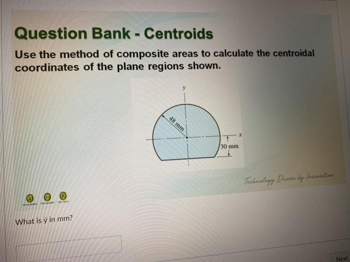 Solved Question Bank - Centroids Use the method of composite | Chegg.com