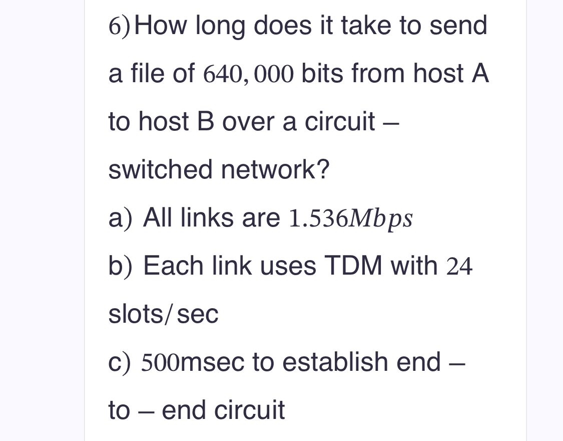 Solved How long does it take to send a file of 640,000 ﻿bits | Chegg.com
