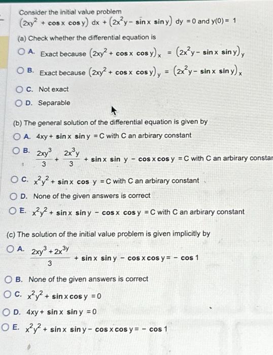 Solved Consider the initial value problem | Chegg.com