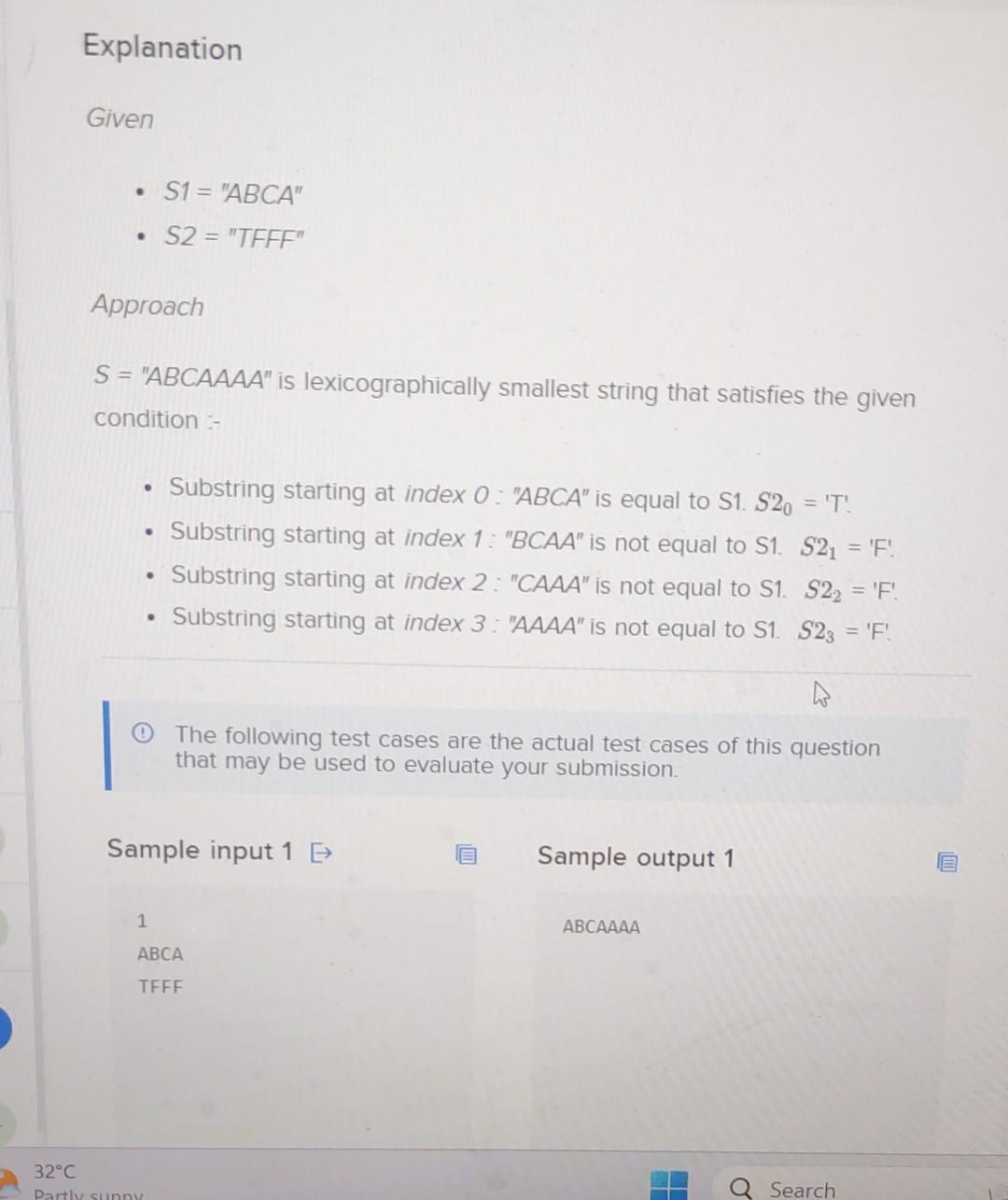 String Generation Given A String S1 Of Length L1