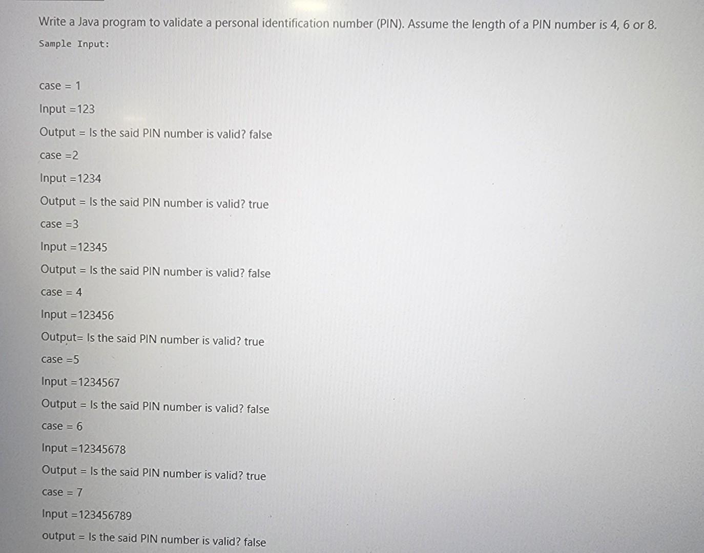 Solved Write A Java Program To Validate A Personal 7992