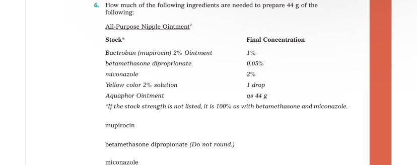 Solved How much of the following ingredients are needed to | Chegg.com