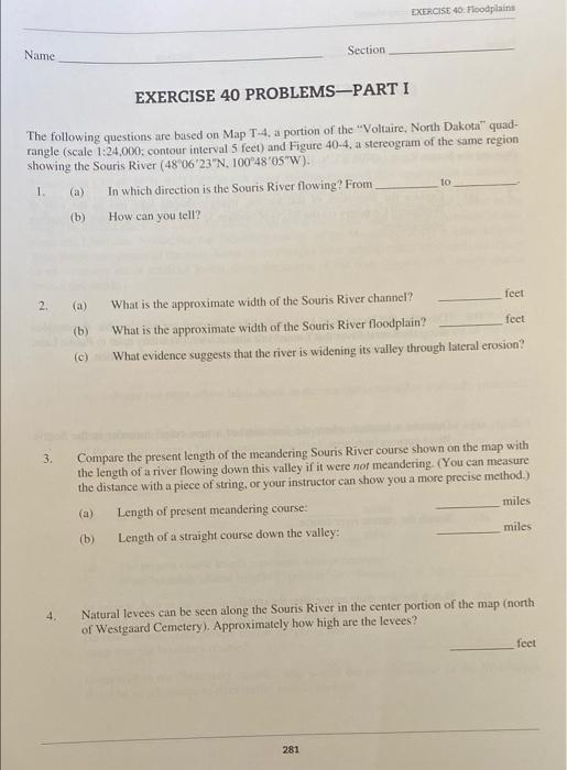 Solved EXERCISE 40 Floodpilaitis Name Section EXERCISE 40 | Chegg.com