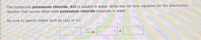 Solved The compound sodium bromide, NaBr is soluble in | Chegg.com