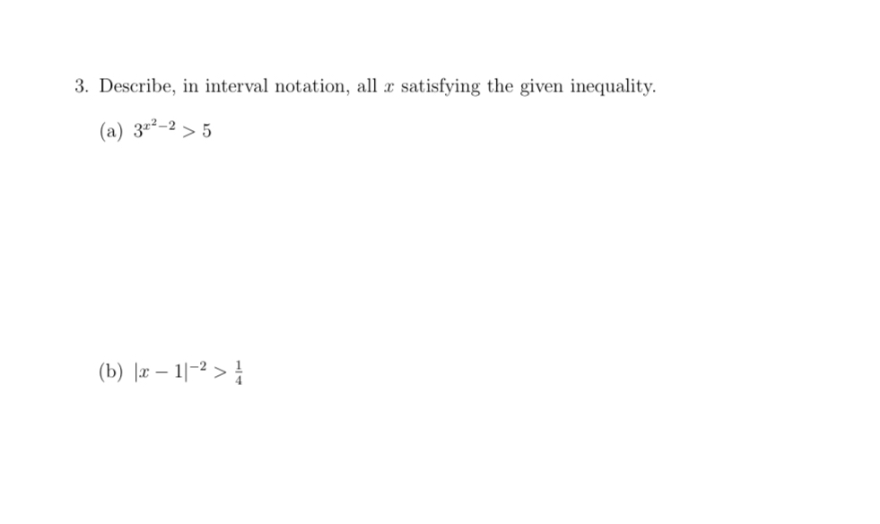 Solved Describe, in interval notation, all x ﻿satisfying the | Chegg.com